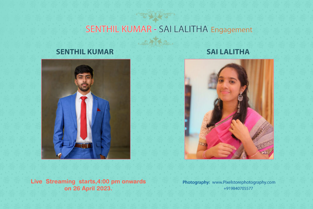 ENGAGEMENT of SENTHIL KUMAR with SAI LALITHA 26.04.2023 – CC Live
